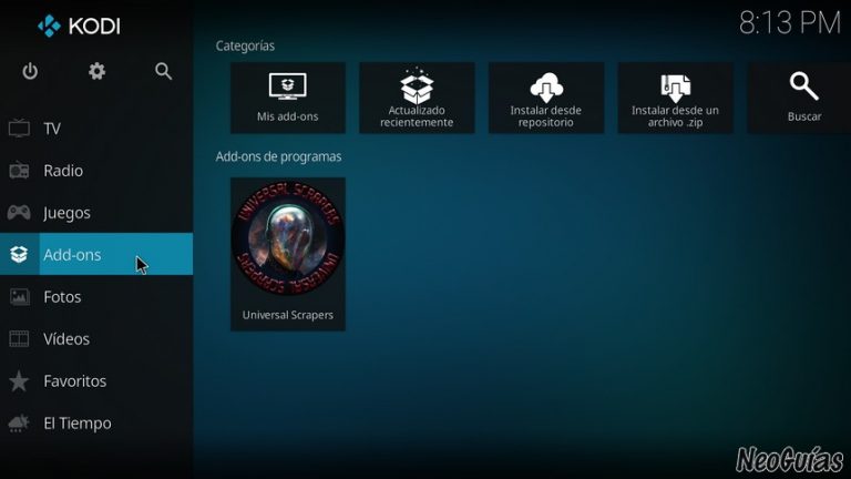 Cómo instalar y configurar Gaia en Kodi | Neoguias